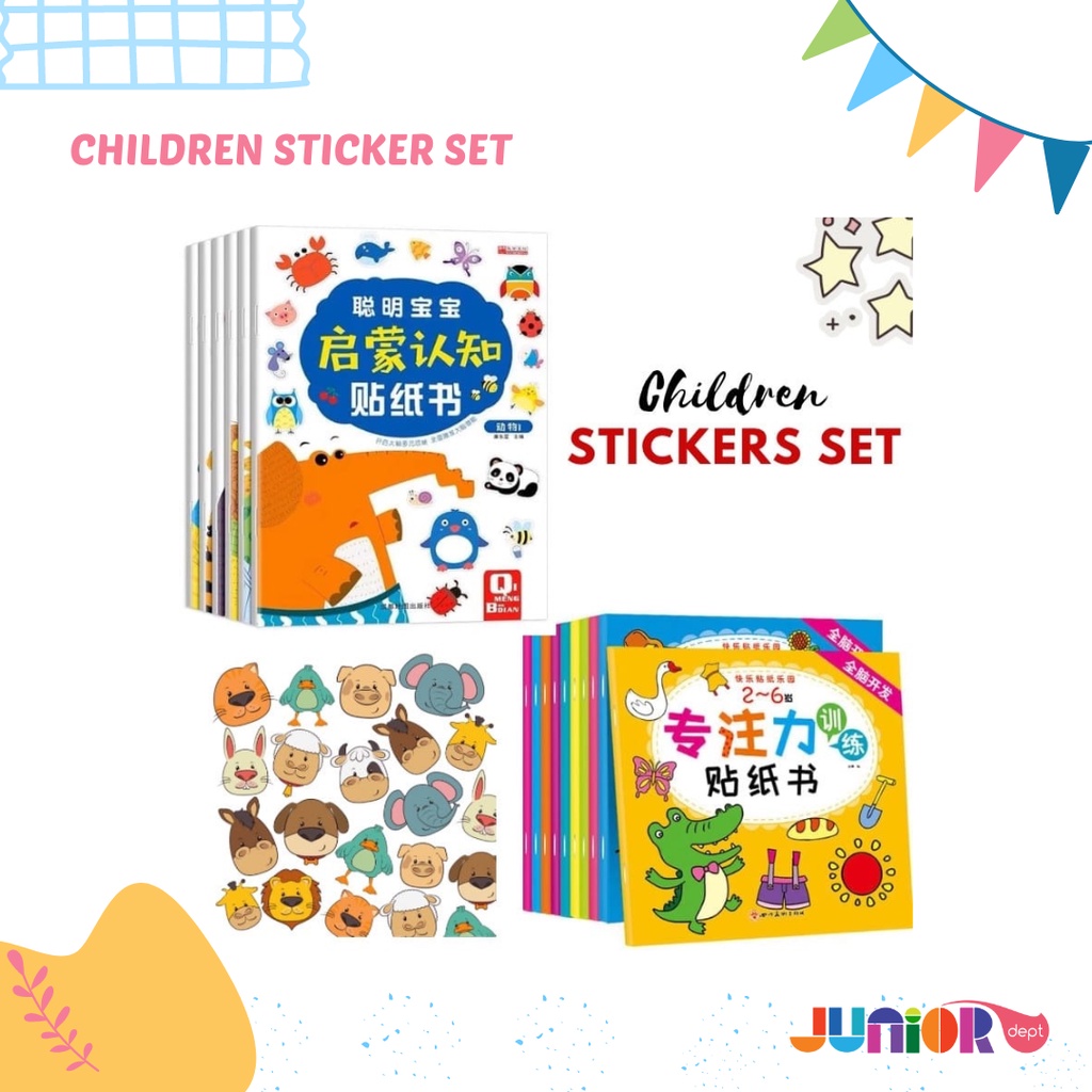 Jual Children Sticker Set / Buku Stiker / Belajar Bahasa Mandarin ...