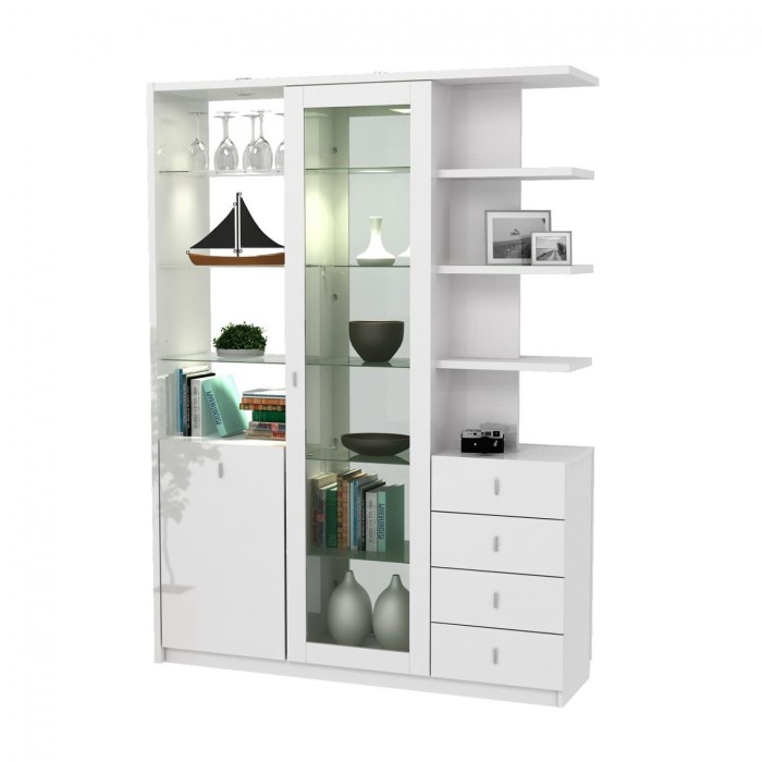 Jual penyekat ruangan divider room buffet lemari serbaguna putih ...