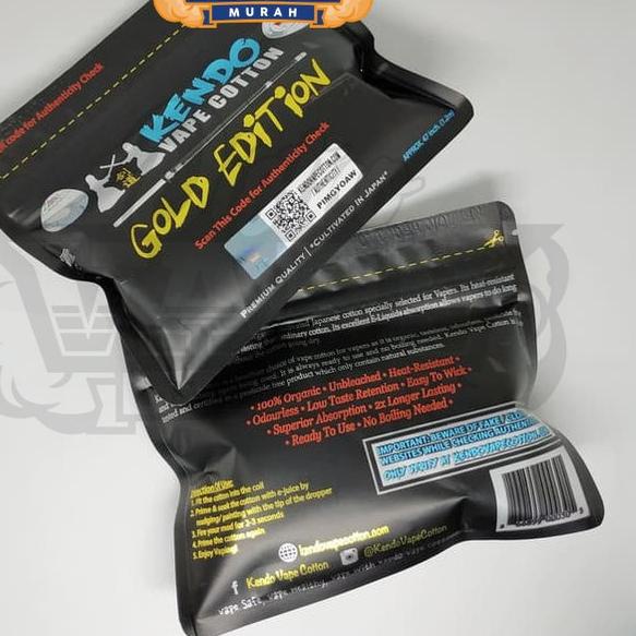 Jual KENDO COTTON KAPAS VAPE KENDO GOLD EDITION VAPE MURAH | Shopee ...
