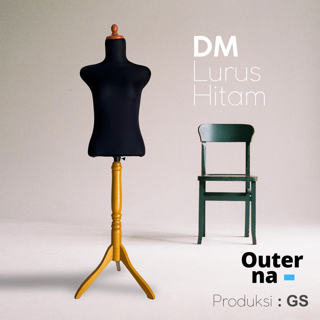 Jual Manekin lurus hitam lapis kain Kaki Besi / kayu Patung Baju Wanita ...