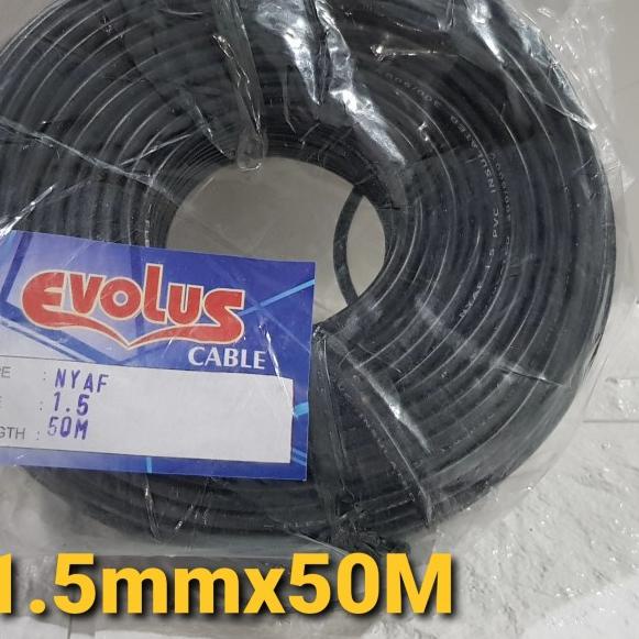 Jual Kabel NYAF 1,5mm Panjang 50 Meter Kabel Tunggal Serabut - Hitam | Shopee Indonesia