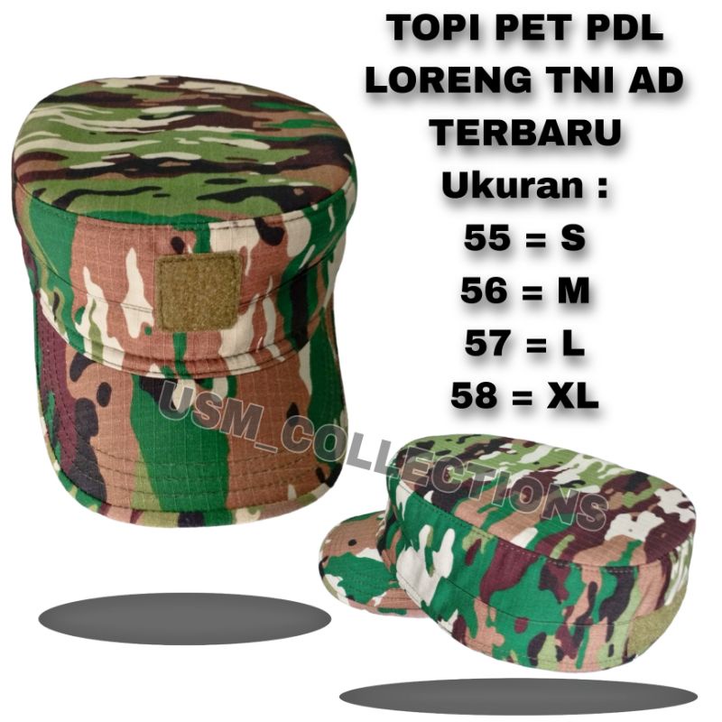 Jual Topi pet pdl loreng terbaru - topi pet loreng kasad - topi pet ...