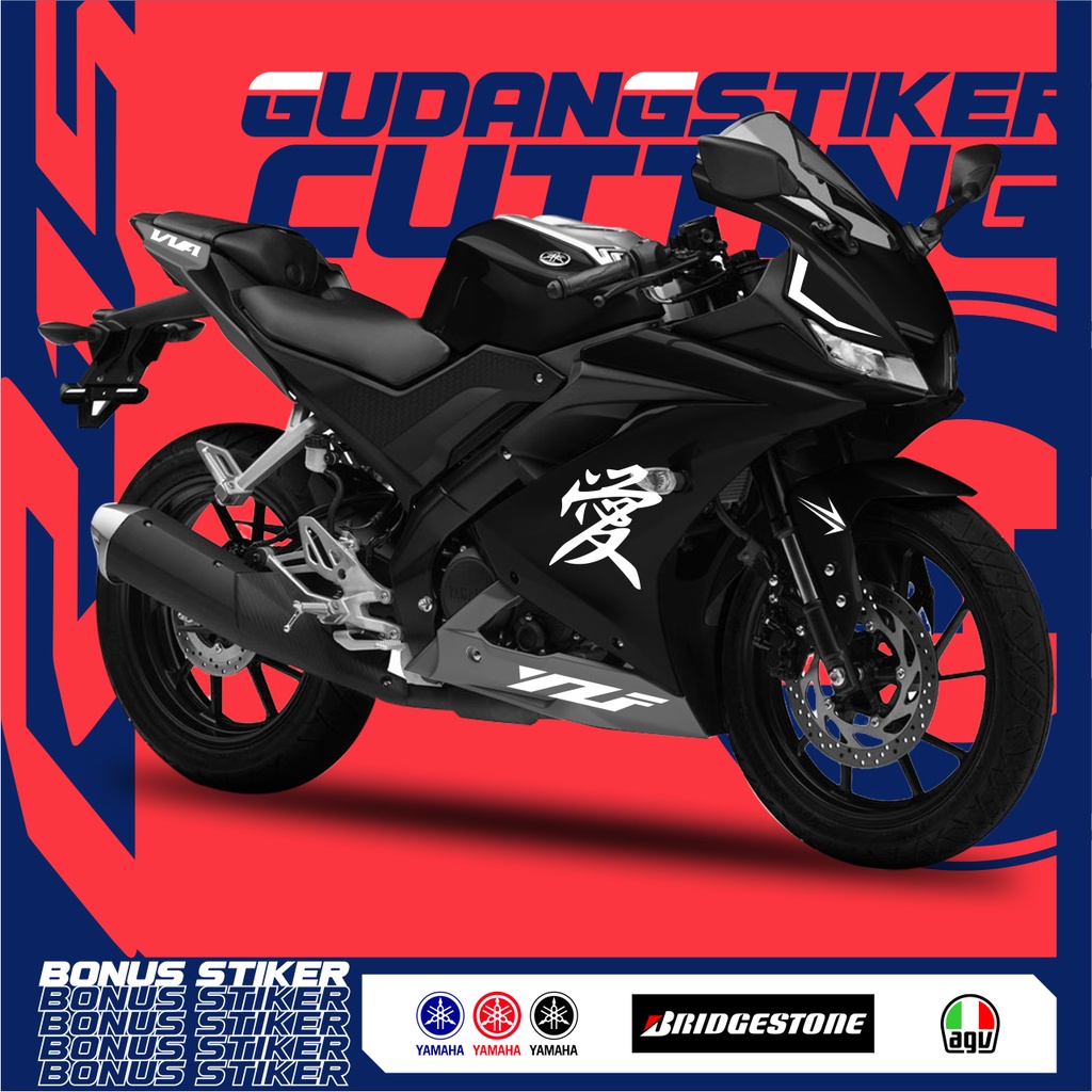Jual STRIPING CUTTING YAMAHA R15 V3 EDISI STIKER TEKS STICKER TULISAN ...
