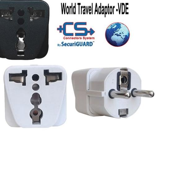 Jual Securiguard Colokan Listrik World Travel Adaptor VDE - Putih ...