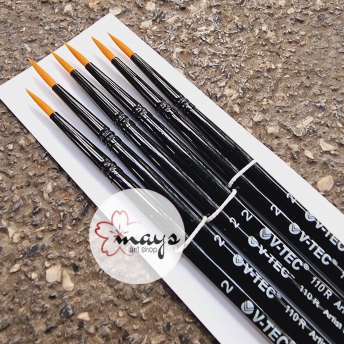 Jual Kuas Lukis Round Ujung Lancip V-Tec - Artist Paint Brush Vtec 110R ...