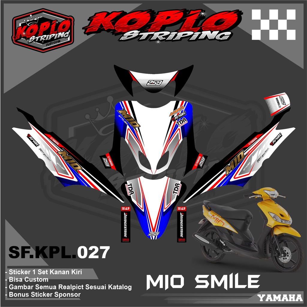 Jual Stiker Decal Full Body Motor Yamaha Mio Smile - Sticker Decal Full ...