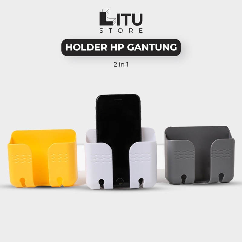 Jual Holder Tempat taruh hp remot tv ac tempel dinding tembok ...