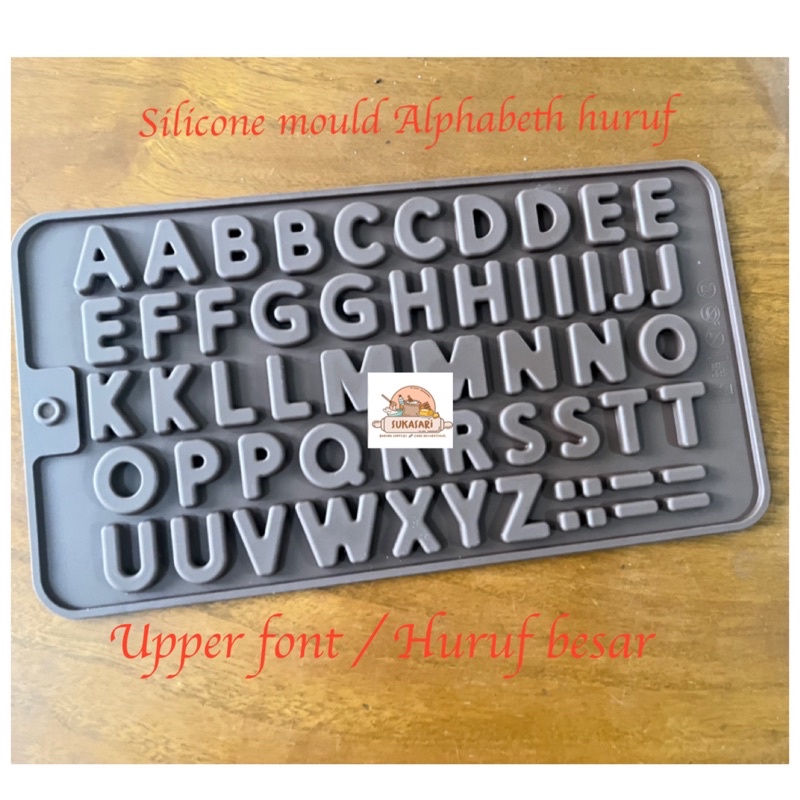 Jual Silicone mold Alphabeth no(23) huruf besar upper font ABCD ...