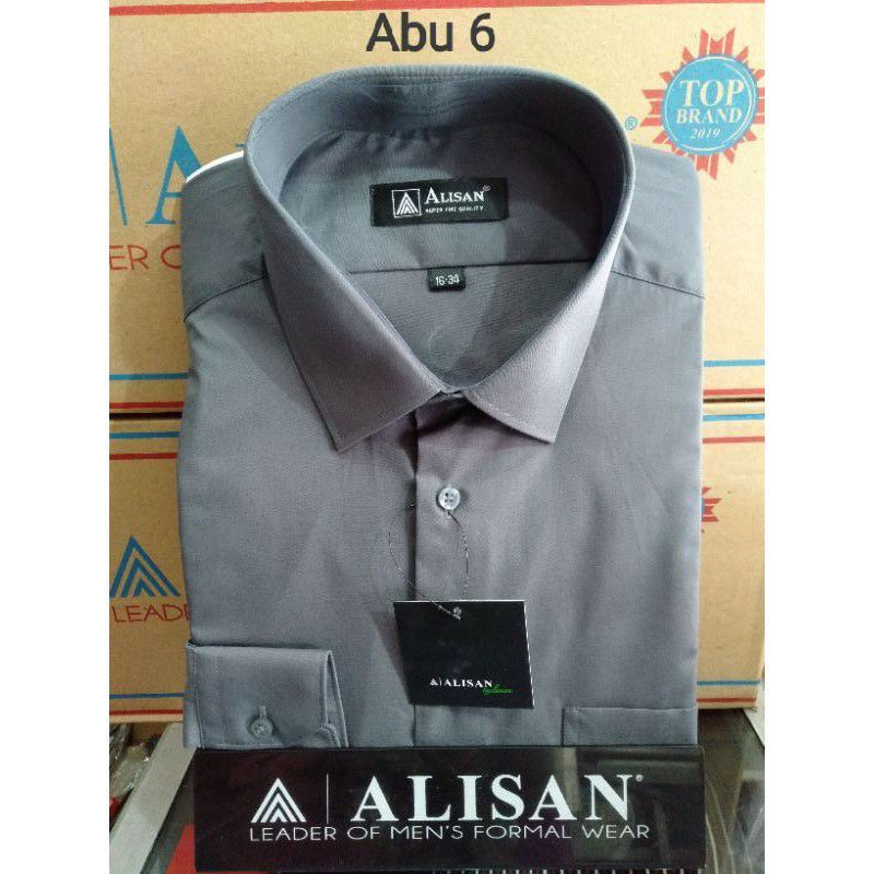 Jual Kemeja ALISAN POLOS REGULER lengan panjang (100% ORI) | Shopee ...