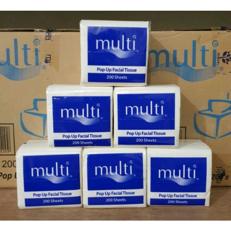 Jual Tissue Multi Pop Up Facial Tissue 200 Sheets 2 Ply Tisu Multi ...