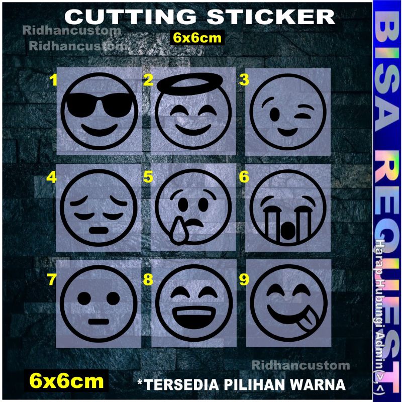 Jual [ EMOT LUCU ]CUTTING STICKER MOTOR/LAPTOP DLL | Shopee Indonesia