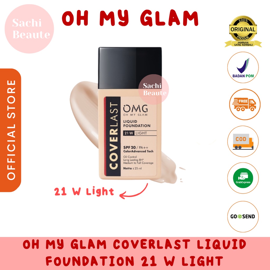 Jual OMG Oh My Glam Coverlast Liquid Foundation fondation | Shopee ...