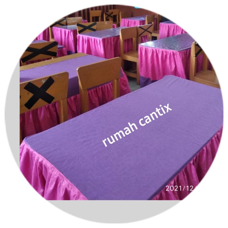 Jual alas meja sekolah rimpel sampai bawah | Shopee Indonesia