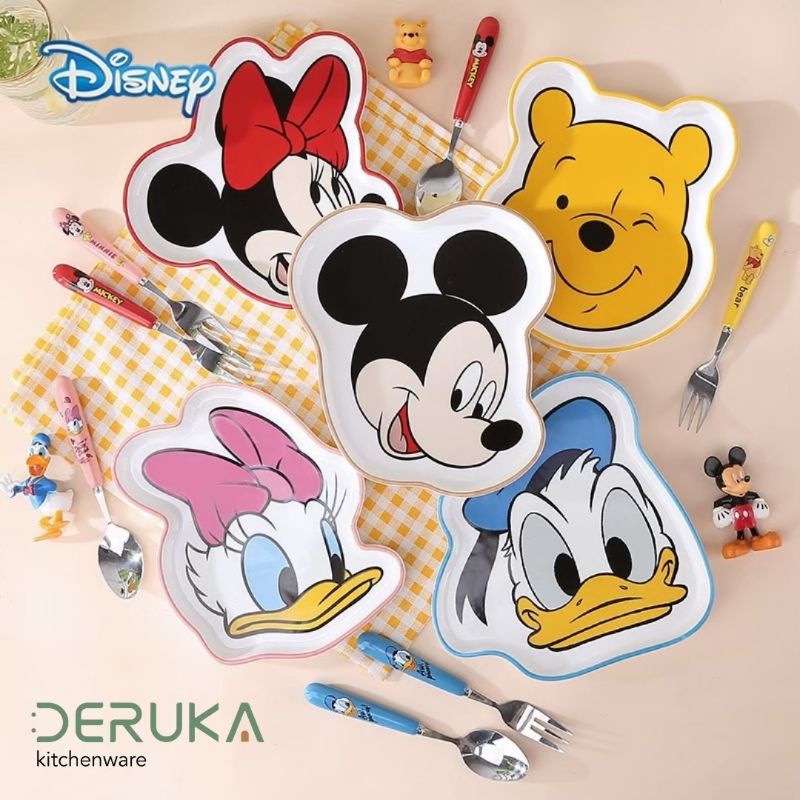 Jual Cartoon Shape Ceramic Plate Disney Series / Piring Mickey Minnie ...
