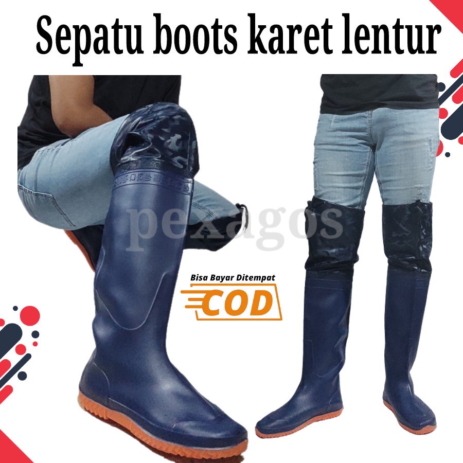 Jual SEPATU BOT KARET PANJANG KOREA PETANI SEPATU SAWAH SEPATU BOT ANTI ...