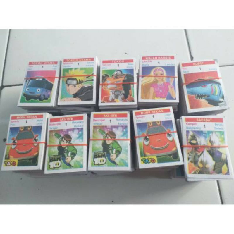 Jual kartu mainan kwartet mainan jadul era 90an isi 32 pcs | Shopee ...