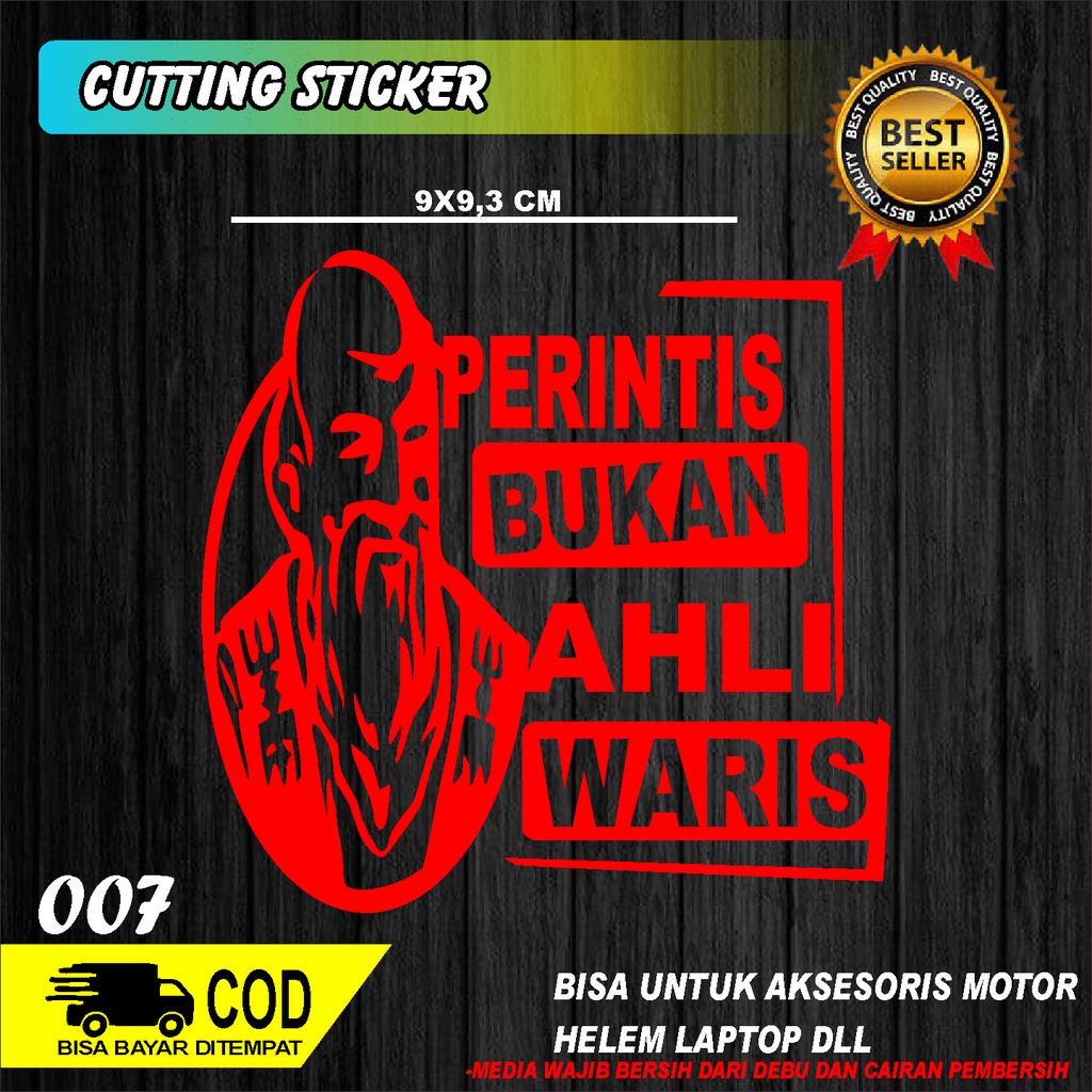 Jual STICKER CUTTING PERINTIS BUKAN AHLI WARIS HOLOGRAM | Shopee Indonesia