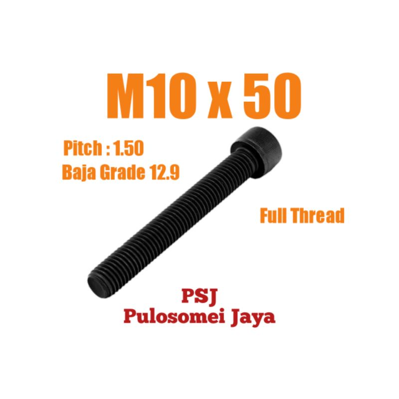 Jual Baut L Baja M10 x 50 / Socket Head Kunci L Grade 12.9 | Shopee Indonesia