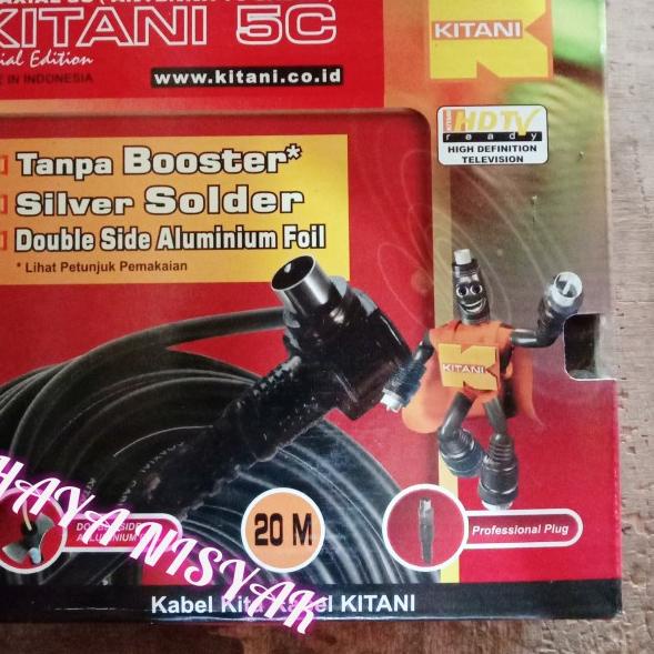 Jual KABEL ANTENA TV KITANI 5C ( COAXIAL CABLE ) 20Meter | Shopee Indonesia