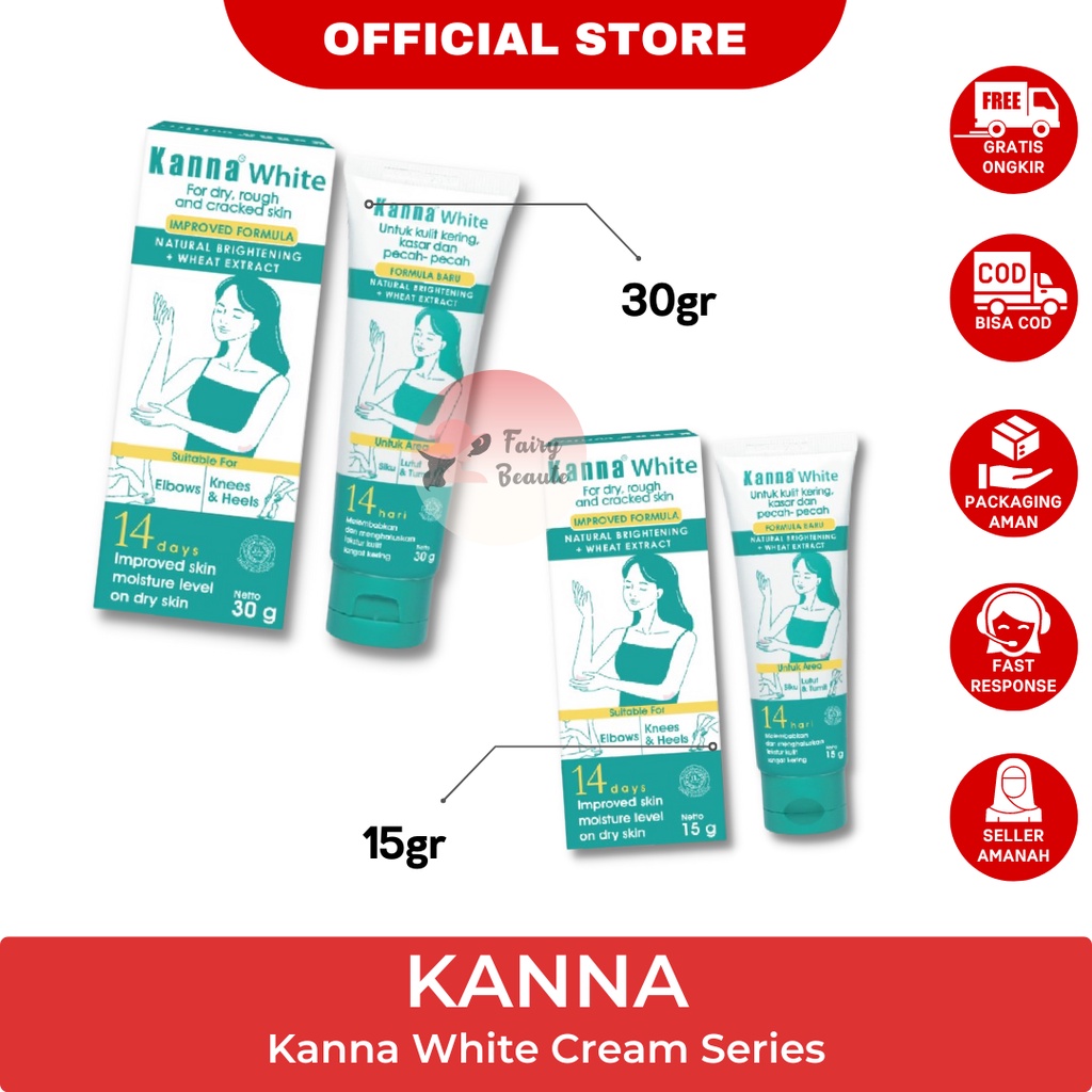 Jual Kanna White Cream untuk Kulit Kering Kasar dan Pecah-pecah ...