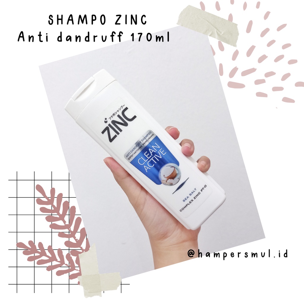 Jual Zinc shampoo 170 ml anti dandruff shampoo clean active hair fall ...