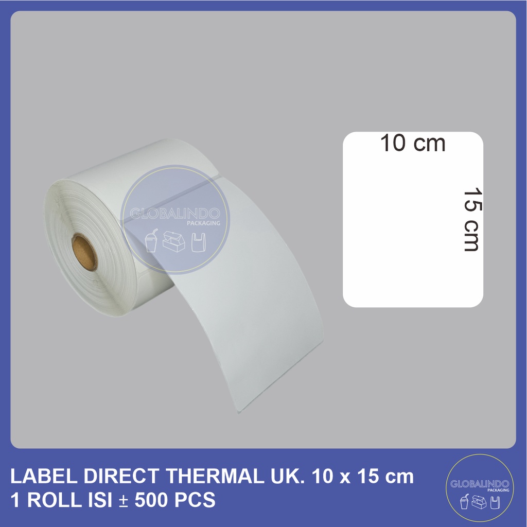 Jual Sticker Label Direct Thermal Uk. 10 x 15 cm | Shopee Indonesia
