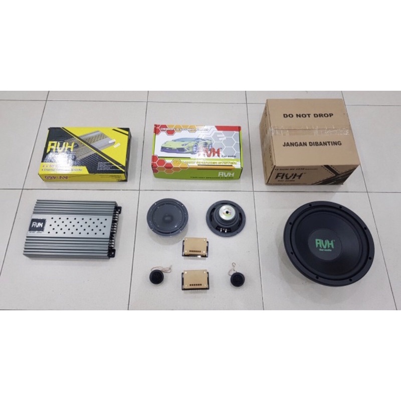 Jual PAKET AUDIO AVH POWER 460 SUBWOOFER SPEAKER SPLIT SUPER SOUND QUALITY | Shopee Indonesia