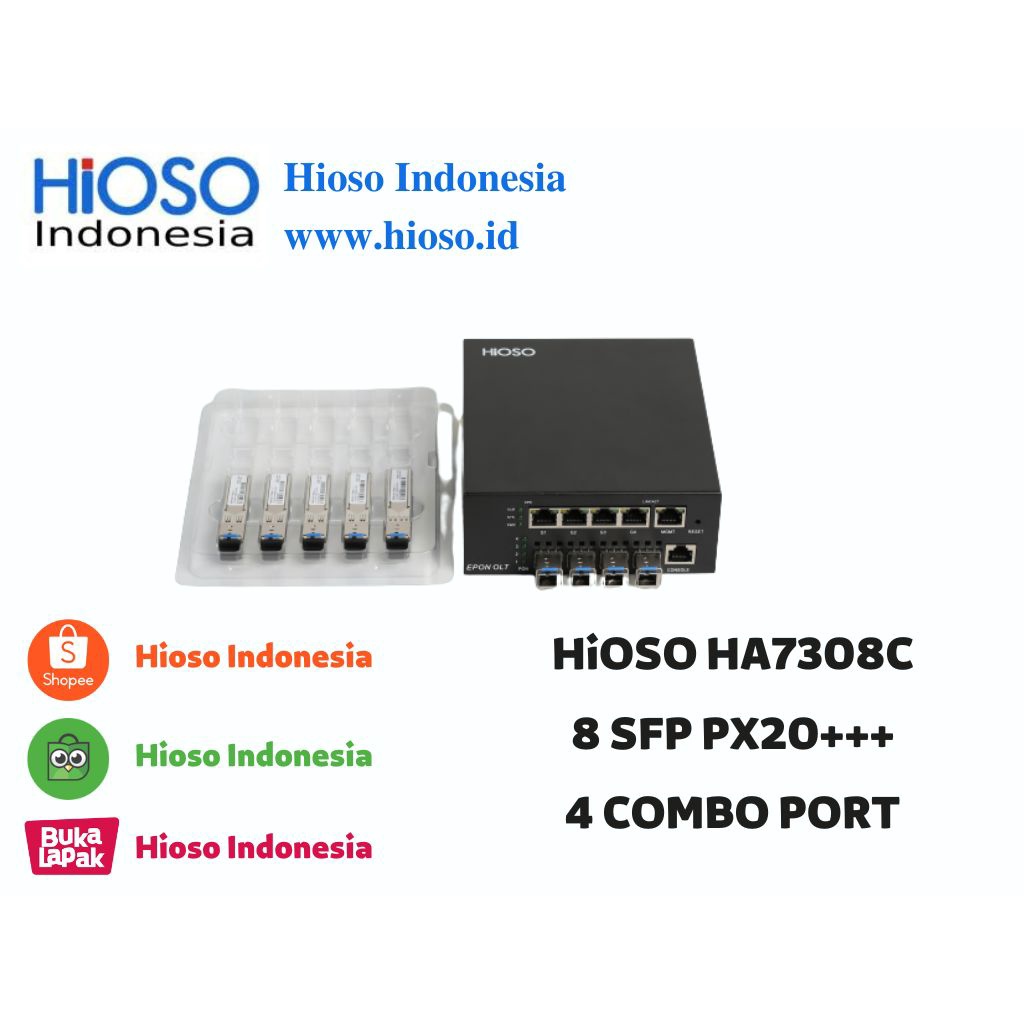 Jual HiOSO Ha7004s olt epon 4pon with 4sfp px20+++ olt supply most ...