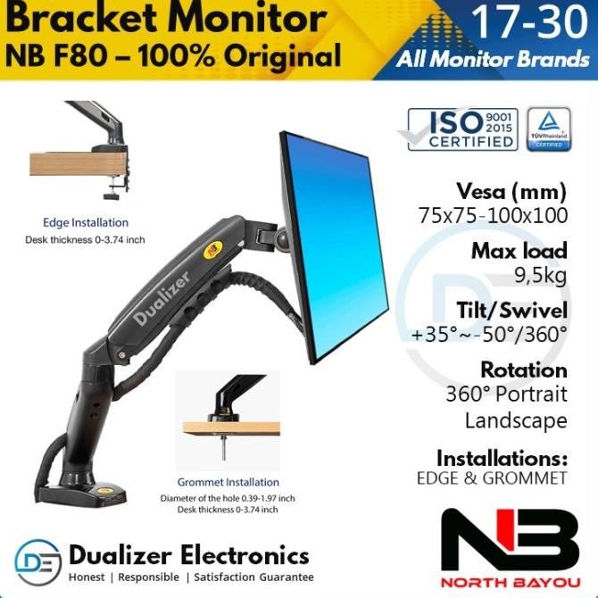 Jual HARGA SPESIAL Bracket Stand Monitor North Bayou NB F80 NBF80 17-24 ...