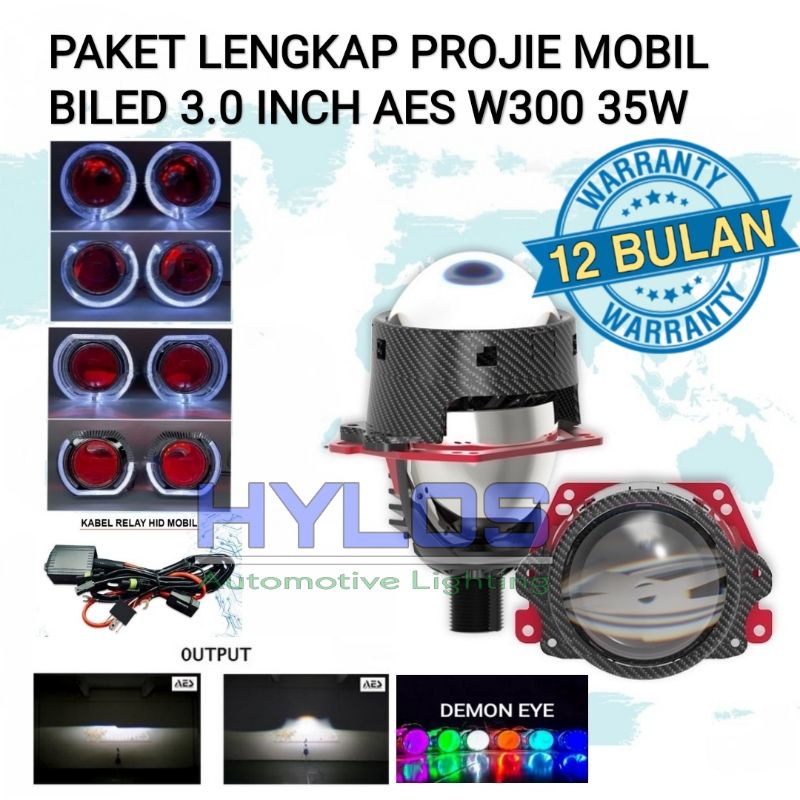 Jual PAKET PROJIE MOBIL BILED 3.0 INCH AES WST Hi-LOO | Shopee Indonesia