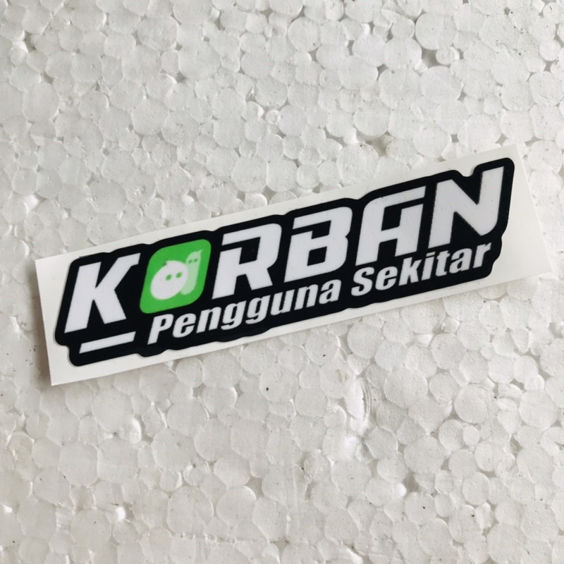 Jual Sticker Korban Pengguna Sekitar Orajet Laminasi Glossy | Shopee ...
