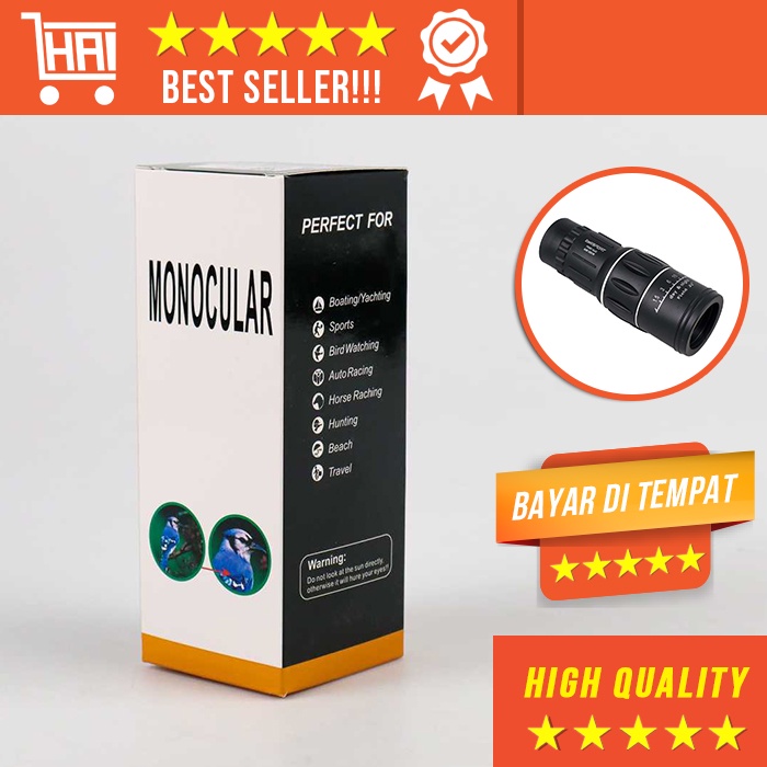 Jual ORIGINAL TEROPONG MONOCULAR 8000 METER 16 X ZOOM FOKUS TROPONG ...