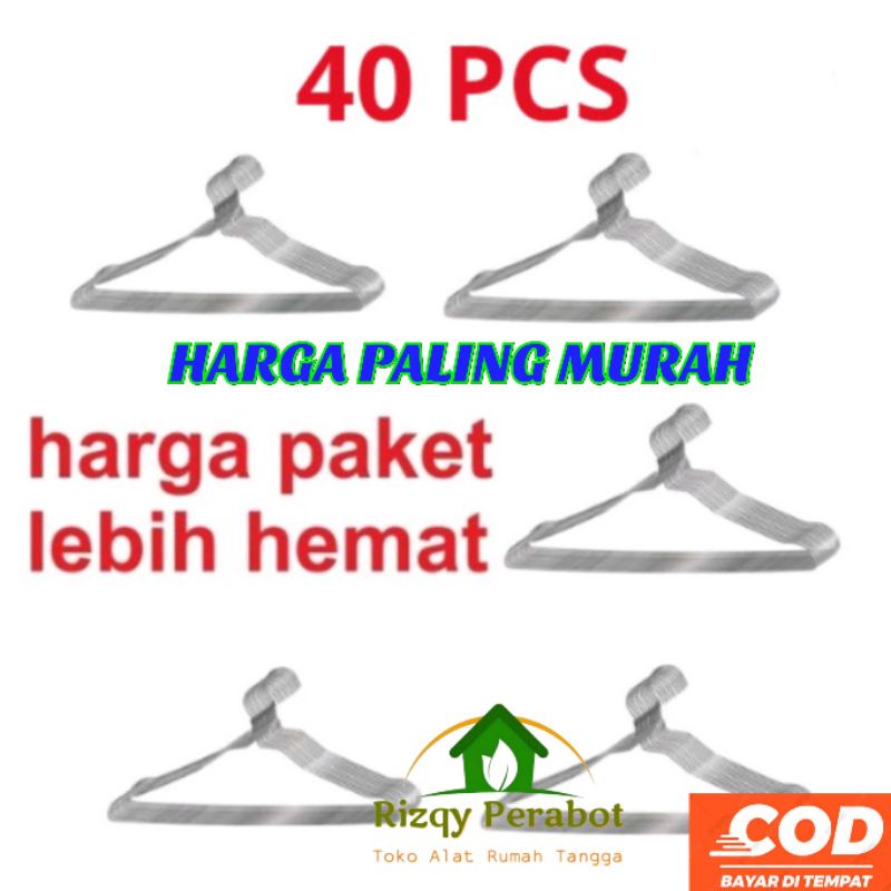 Jual [isi 4 Pak]HANGER KAWAT STAINLESS/HANGER KAWAT/GANTUNGAN BAJU ISI ...