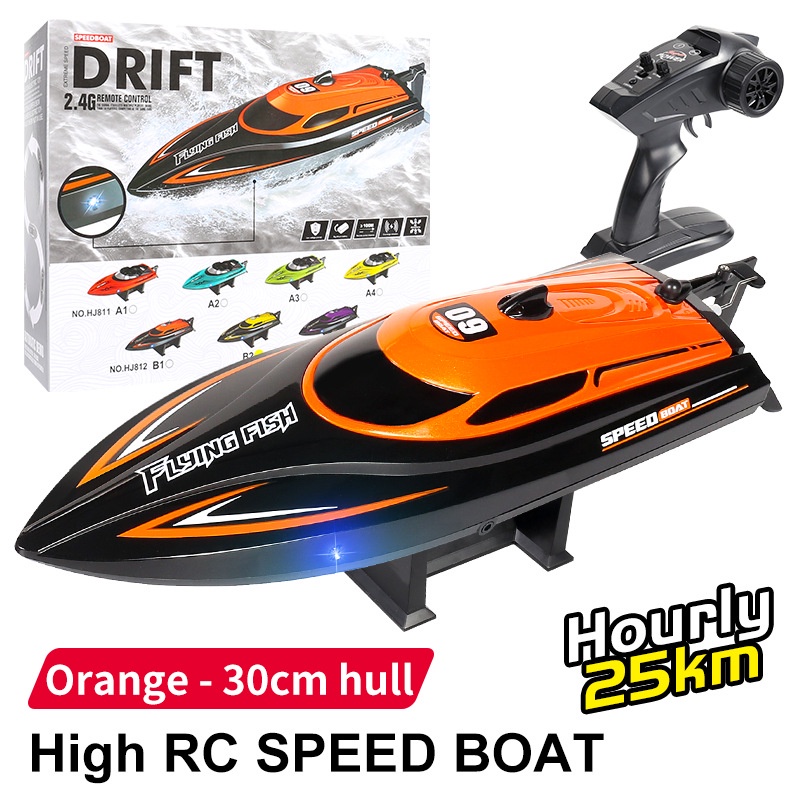 Jual rc speed boat HJ812 flying fish 2.4ghz full propo mainan kapal rc ...