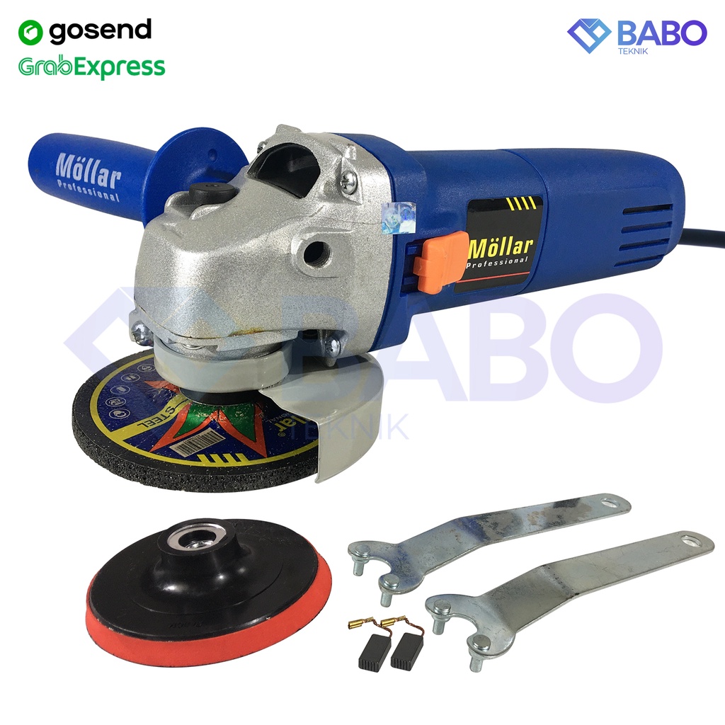 Jual Mesin Gerinda Tangan Mollar AG6800 - Angle Grinder 4" Variable ...