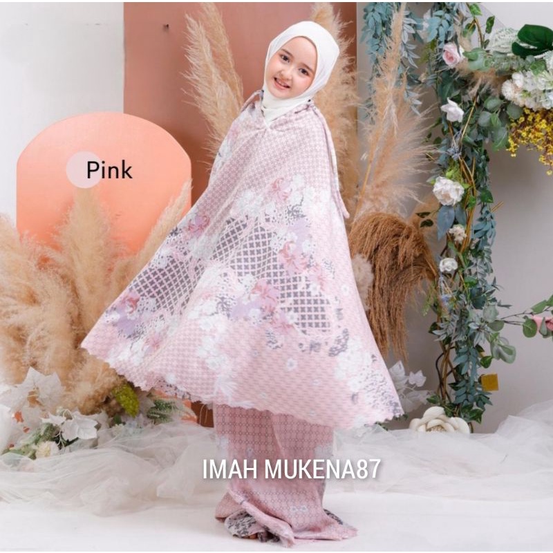 Jual Mukena Anak Mewah Silk Lasercut 2in1 Mukenah Premium (8-12thn ...
