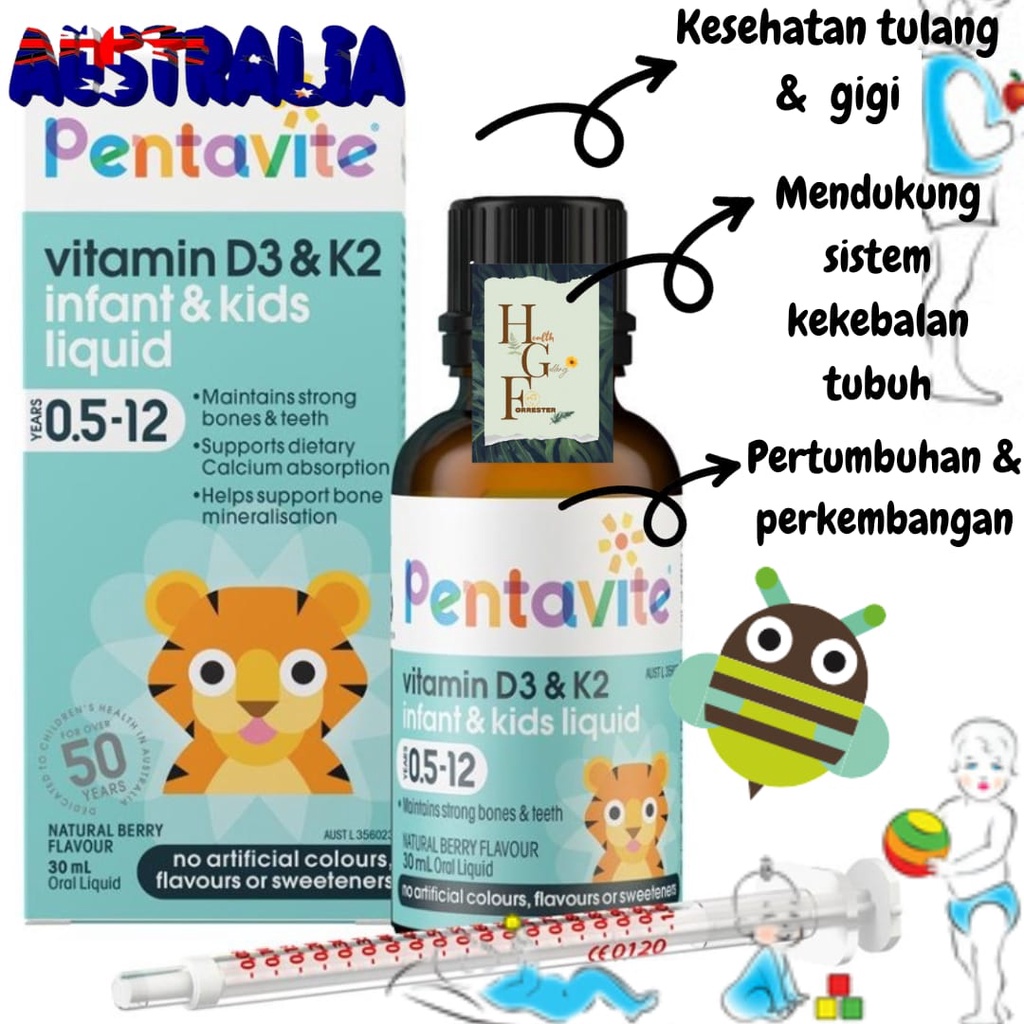 Jual Pentavite multivitamin + iron kids liquid 200ml | Shopee Indonesia