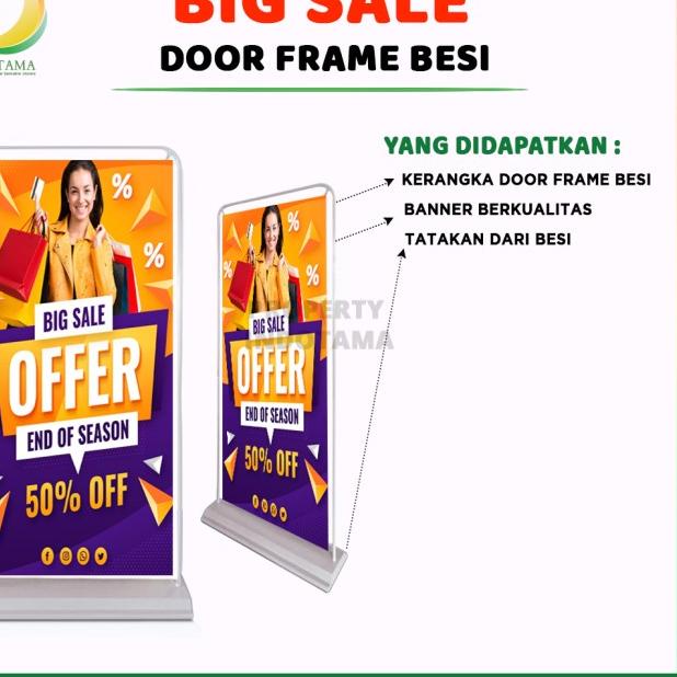 Jual Door Frame Banner/Standing Banner/Stand Frame 60x160 Stand Alas ...