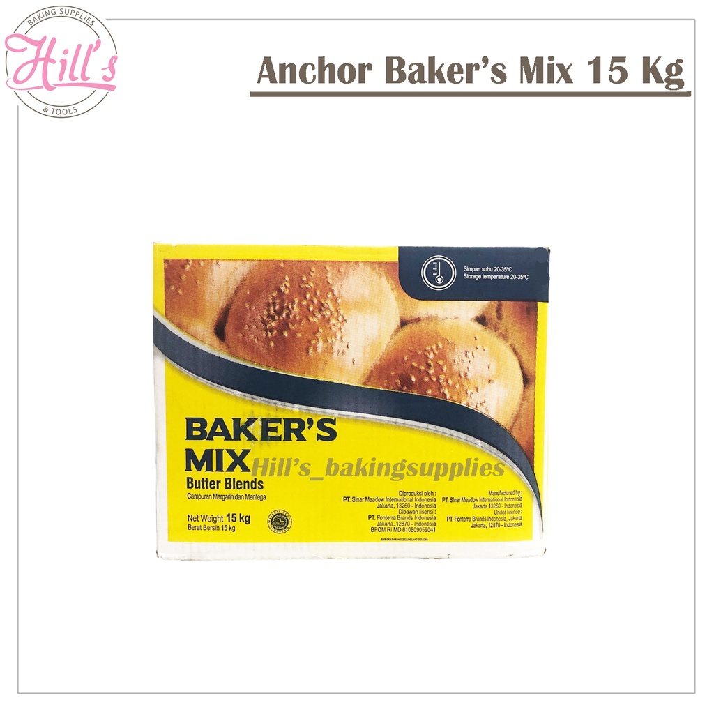 Jual ( KARTON ) ANCHOR BAKER'S MIX 15KG / BLEND BUTTER MARGARINE BUTER MARGARIN MENTEGA BAKER ...