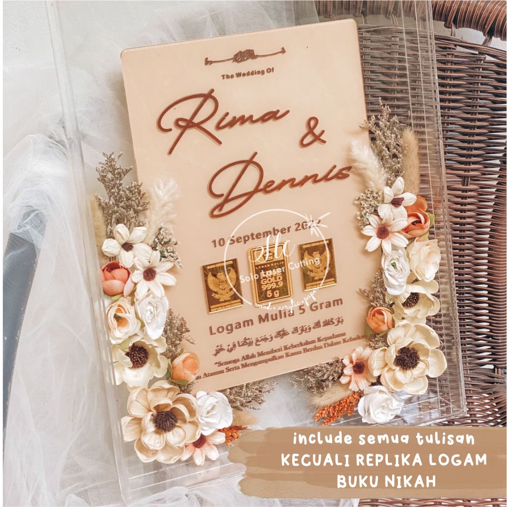 Jual READY BOTANIQUE SQUARE FRAME size 30X40 Mahar Pernikahan GIFT ...