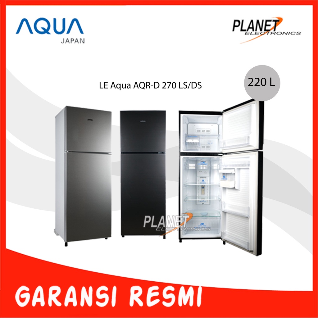 Jual Kulkas 2 PIntu 220 L Aqua AQR-D 270 LS/DS | Shopee Indonesia