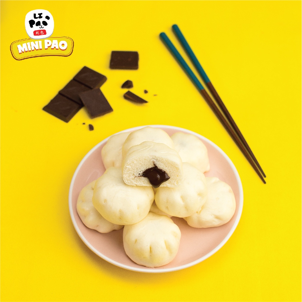 Jual Li Pao Mini Pao rasa Coklat Isi 25 pcs 430 gr | Bakpao Mini Coklat ...
