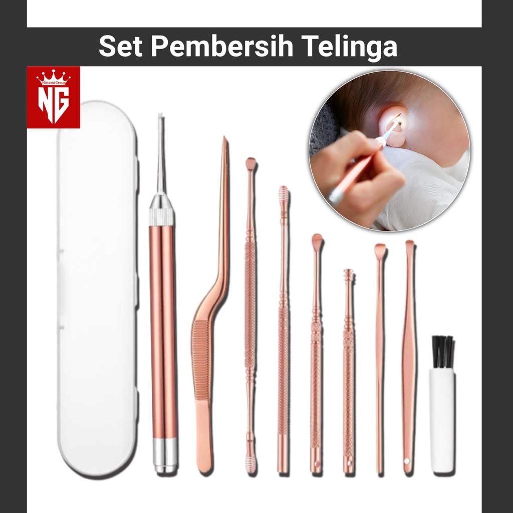 Jual Set Alat Pengorek Pembersih Kotoran Telinga Membersihkan Kuping ...