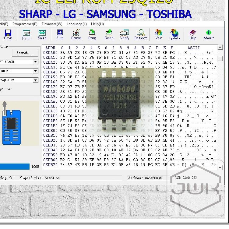 Jual Terbaru IC Eeprom 25Q128 Plus Firmware TV Led Sharp Samsung ...