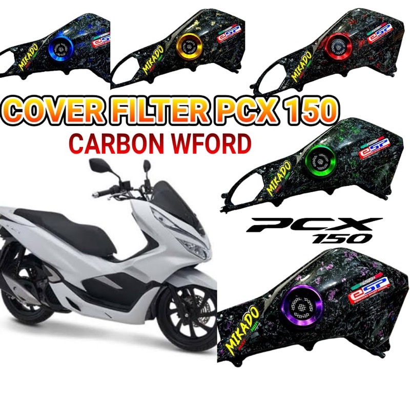 Jual COVER FILTER CARBON PCX LOKAL 150 ADV CUSTOM CNC TUTUP UDARA ...