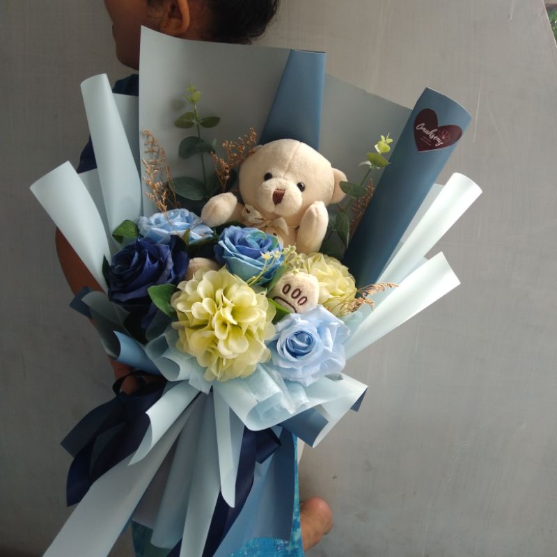 Jual buket bunga boneka premium jumbo, buket ulang tahun, wisuda, bunga ...