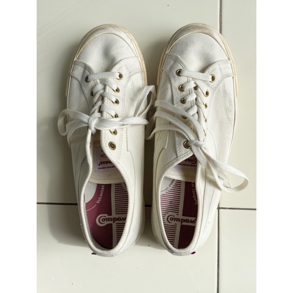 Jual Compass Gazelle Low - Sepatu Putih Compass | Shopee Indonesia