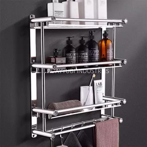 Jual Susun Rak Kamar Mandi Dinding Rak Bumbu Dapur Stainless Steel Rak ...
