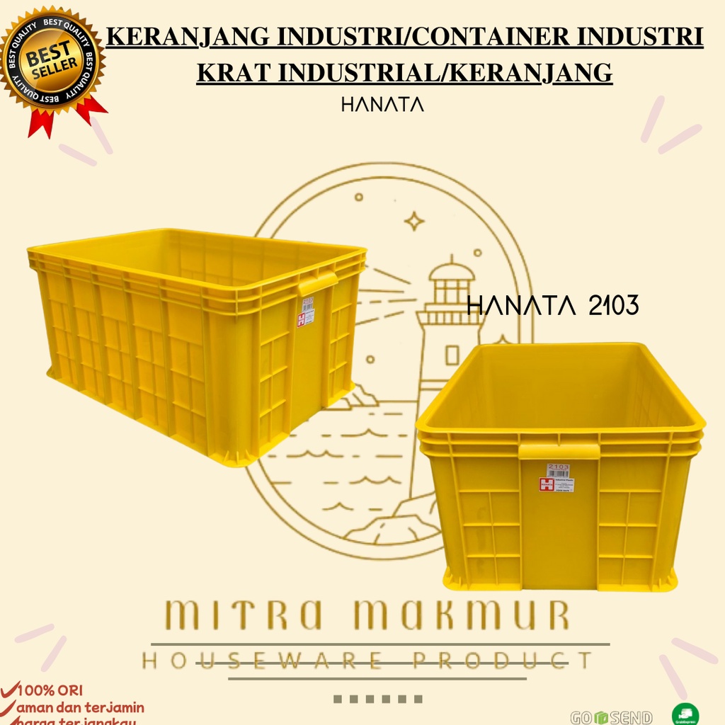 Jual SALE!! KERANJANG INDUSTRI HANATA / CONTAINER INDUSTRI / HNT 641 ...