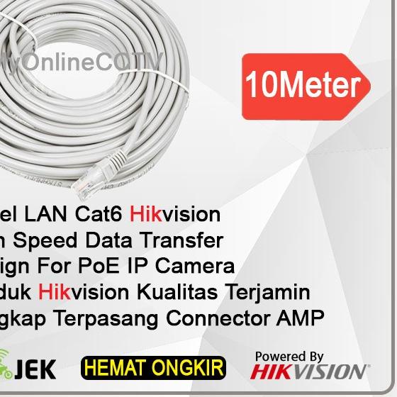 Jual Kabel LAN 10M Cat6 10Meter Hikvision UTP RJ45 Cable 10 Meter Network | Shopee Indonesia